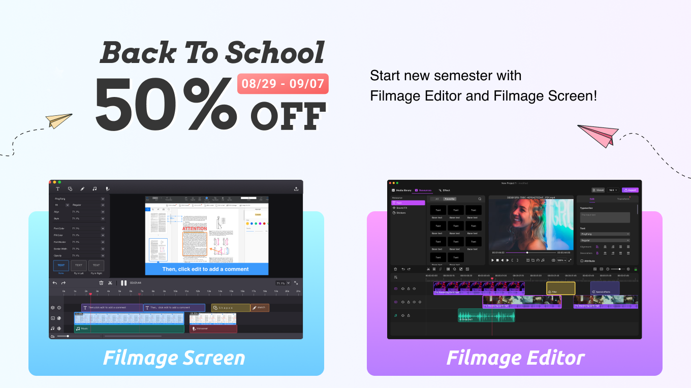 Back to School Sale - 50% OFF on Filmage Pro